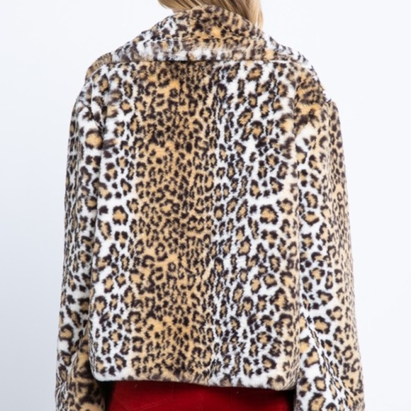 Jackets & Coats | Leopard Animal Print Vegan Faux Fur Jacket | Poshmark